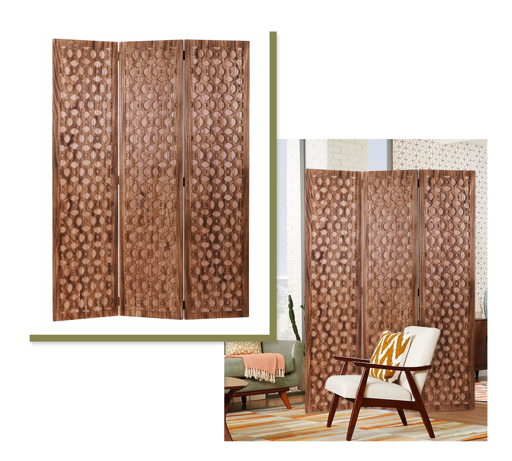 Screen Gems Carved Wood Screen – RoomCrest